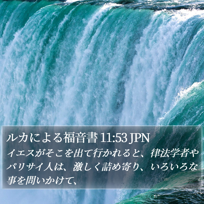 ルカによる福音書 11:53 JPN - イエスがそこを出て行かれると、律